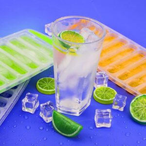 3 Pcs Long Ice Stick Tray Silicone with Lid,Water Bottle Ice Cube Tray with Easy Push and Pop Out Material, Ideal for Sports and Water Bottles