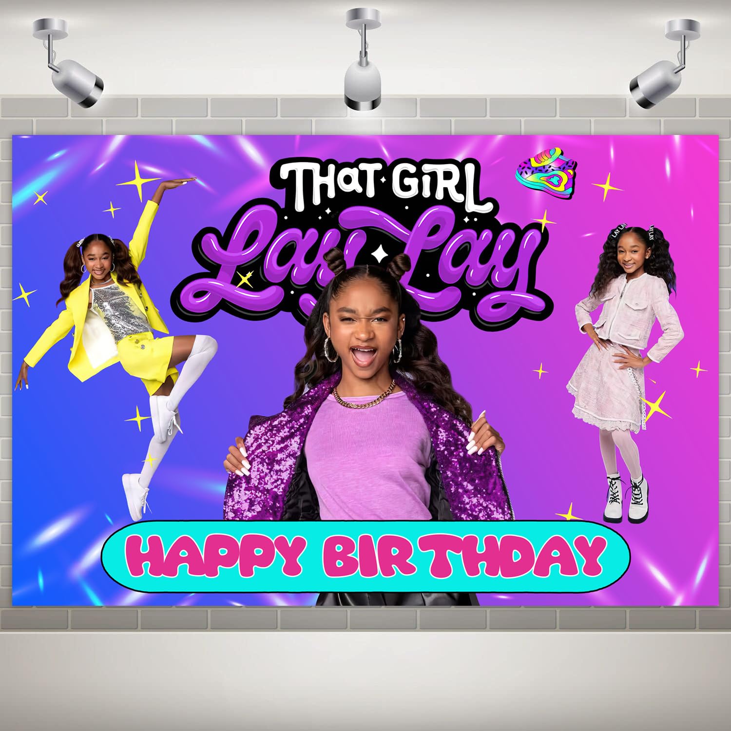 That Girl Lay Lay Party Backdrop Banner, That Girl Lay Lay Birthday Party Decorations Photography Background