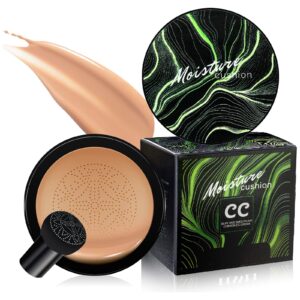 mushroom head air cushion cc cream - bb cream foundation makeup, long-lasting makeup even skin tone, concealer moisturizing oil control waterproof, makeup base primer for all skin types(natural)