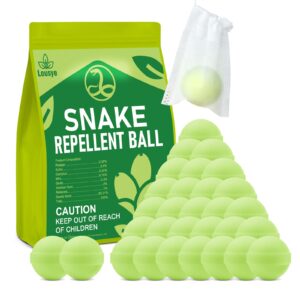 lousye 30 pack snake repellent for yard powerful, snake away repellent for outdoors, moth balls for snakes, pet safe snake be gone for lawn garden camping fishing home to repels snakes and other pests