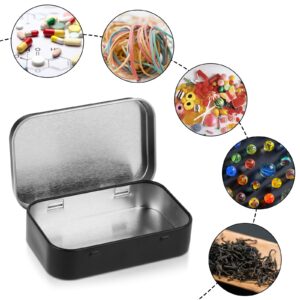 Ouligay Metal Rectangular Empty Hinged Tins Tin Containers Empty Metal Tins Box Small Empty Tins with Lids Rectangular Hinged Tins Mini Portable Box Containers for Storage Candies Jewelry Crafts