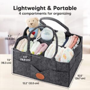 KeaBabies Baby Diaper Caddy Organizer and Portable Diaper Changing Pad - Large Baby Organizer - Waterproof Foldable Baby Changing Mat - Diaper Organizer For Changing Table - Diaper Changing Station