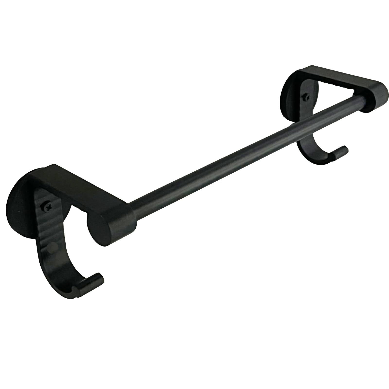 Magnetic Towel Bar Towel Holder Towel Rack Towel Hook Hanger with Hooks Storage for Refrigerator, Kitchen Stove, Oven, Dishwasher, Sink Laundry Washing Machine Or Steel Metal Surface - Black