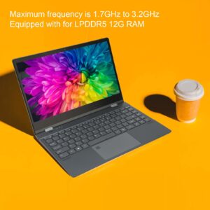 GOWENIC 14.1 Inch Laptop with FHD IPS 4K Touch Screen, 360° Rotating Laptop with 12G RAM, Intel N95 Processor, Fingerprint Recognition, Backlit Keyboard, WiFi, etc (US Plug 1TB)