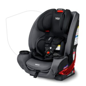 britax one4life convertible car seat, 10 years of use from 5 to 120 pounds, converts from rear-facing infant car seat to forward-facing booster seat, machine-washable fabric, onyx stone