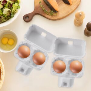 Alipis Paper Pulp Egg Cartons Blank 2 Count Egg Cartons, Protective Egg Case Family Farm Market Travel Egg Storage Containers, 24pcs