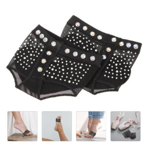 1 Pair foot protector floor mat Miss elasticity heel pad foot cover panties thong black yoga ballet socks supplies practice shoes toe cap soft toe cover clothing sock paw