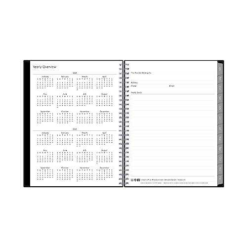 Blue Sky 2024 Weekly and Monthly Planner, January - December, 8” x 10.875”, Flexible Cover, Wirebound, Dainian (142998-24)