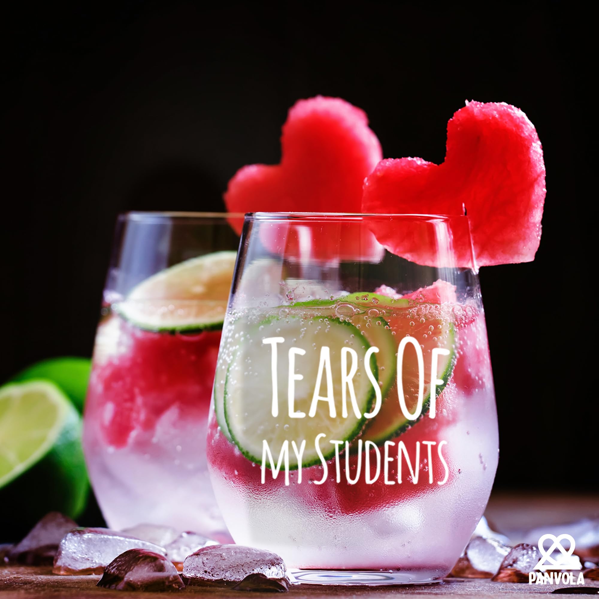 Panvola Tears of My Students Teacher Gifts Stemless Wine Glass Funny College Professor Graduation Gifts Teacher Appreciation Day From Student Drinkware (17 oz)