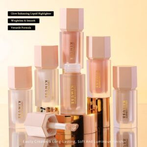 KIMUSE Soft Natural Glow Liquid Filter, Weightless, Long-Wearing, Smudge Proof, Natural-Looking, Dewy Finish, Glow Liquid Illuminator Makeup