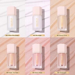 KIMUSE Soft Natural Glow Liquid Filter, Weightless, Long-Wearing, Smudge Proof, Natural-Looking, Dewy Finish, Glow Liquid Illuminator Makeup