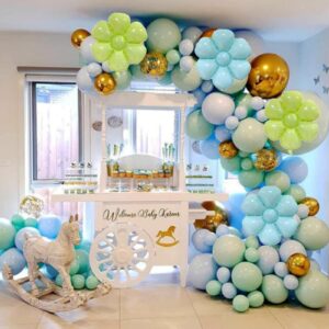 10 Pcs Daisy Balloons,Flower Theme Party Supplies Flower Aluminum Foil Balloons Birthday Wedding Baby Shower etc Party Decoration