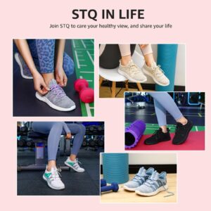 STQ Slip ins Slip on Walking Shoes Women with Arch Support Hands Free Workout Gym Slip on Sneakers Black Watermelon Red Size 9.5