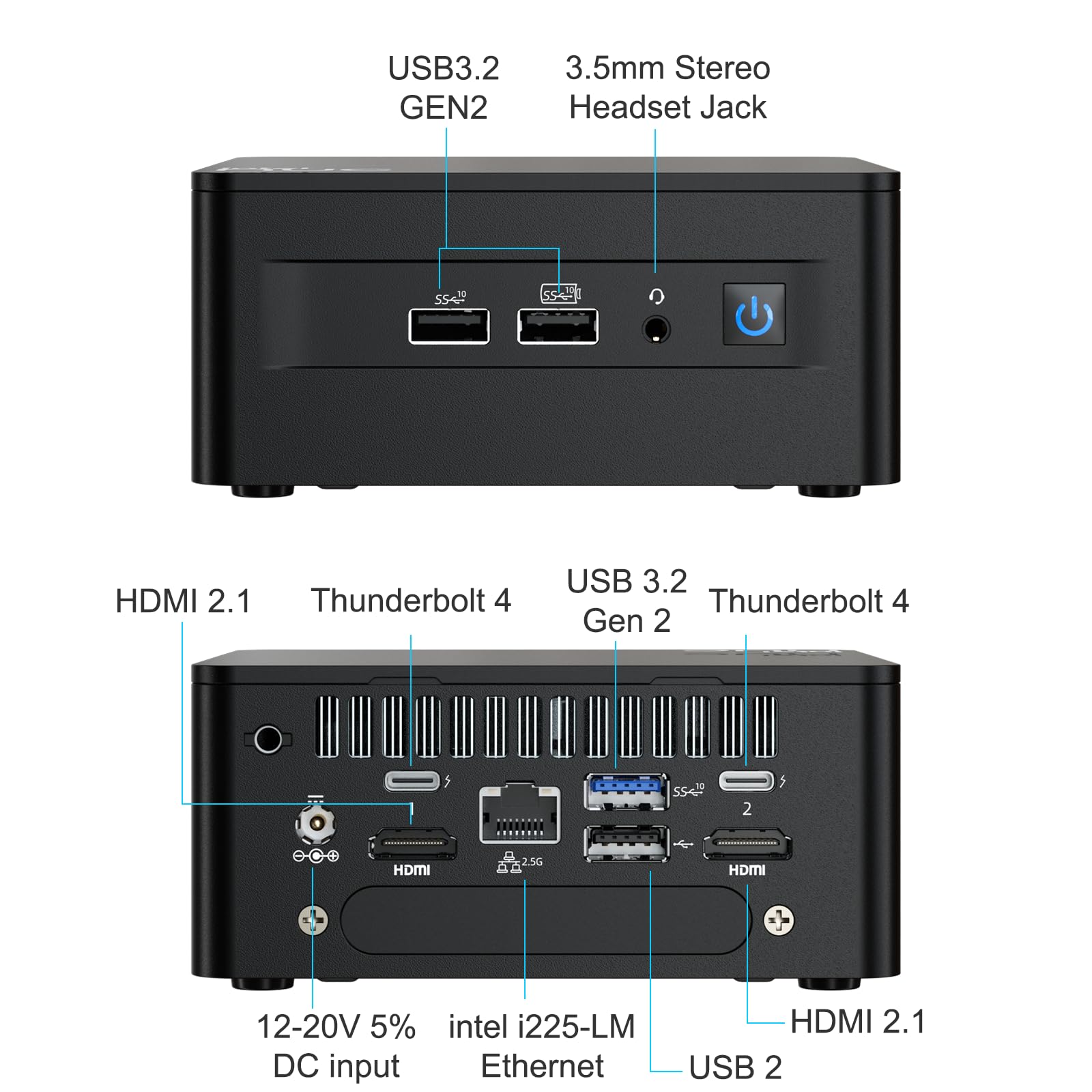 Intel NUC 13 Pro Arena Canyon NUC13ANHi7, 5.0 GHz Frequency, Core i7-1360P CPU, 12C 16T, Iris Xe Graphics, 32GB RAM, 1TB M.2 SSD, Windows 11 Pro, 8K 4-Screen Display, WiFi 6E, BT5.3