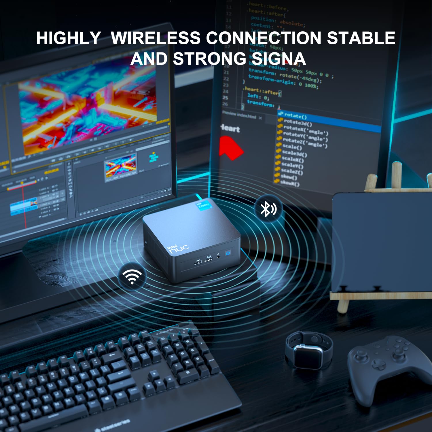 Intel NUC 13 Pro Arena Canyon NUC13ANHi7, 5.0 GHz Frequency, Core i7-1360P CPU, 12C 16T, Iris Xe Graphics, 32GB RAM, 1TB M.2 SSD, Windows 11 Pro, 8K 4-Screen Display, WiFi 6E, BT5.3