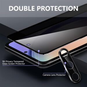 Privacy Screen Protector for Samsung Galaxy A54 5G with Camera Lens Protector[2+2 Pack], Anti-Spy Tempered Glass Film,9H Hardness,Anti-Scratch