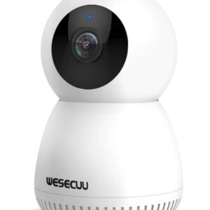 WESECUU Pet Camera,Indoor Camera,Dog Camera with Phone App,360° Wireless Cameras for Home Indoor Security,24/7 Motion Detection, 2-Way Call,IR Night Vision,Siren Alarm,1080P 2.4GHz Cat Camera