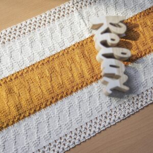 ZJZC Art Garden Style Cotton Hemp Material Table Runner (Mustard Yellow Braided, 12*70inch)