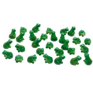 exasinine 30 pcs resin mini frogs green frog miniature figurines animals model fairy garden miniature moss landscape diy terrarium crafts ornament accessories for home décor(a)