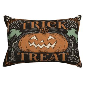 rabusofa halloween outdoor pillows cover 12x20 inch,trick or treat pillow case,vintage pillows decorative throw pillows,lumbar orange pumpkin cushion cover,halloween home decor room couch sofa