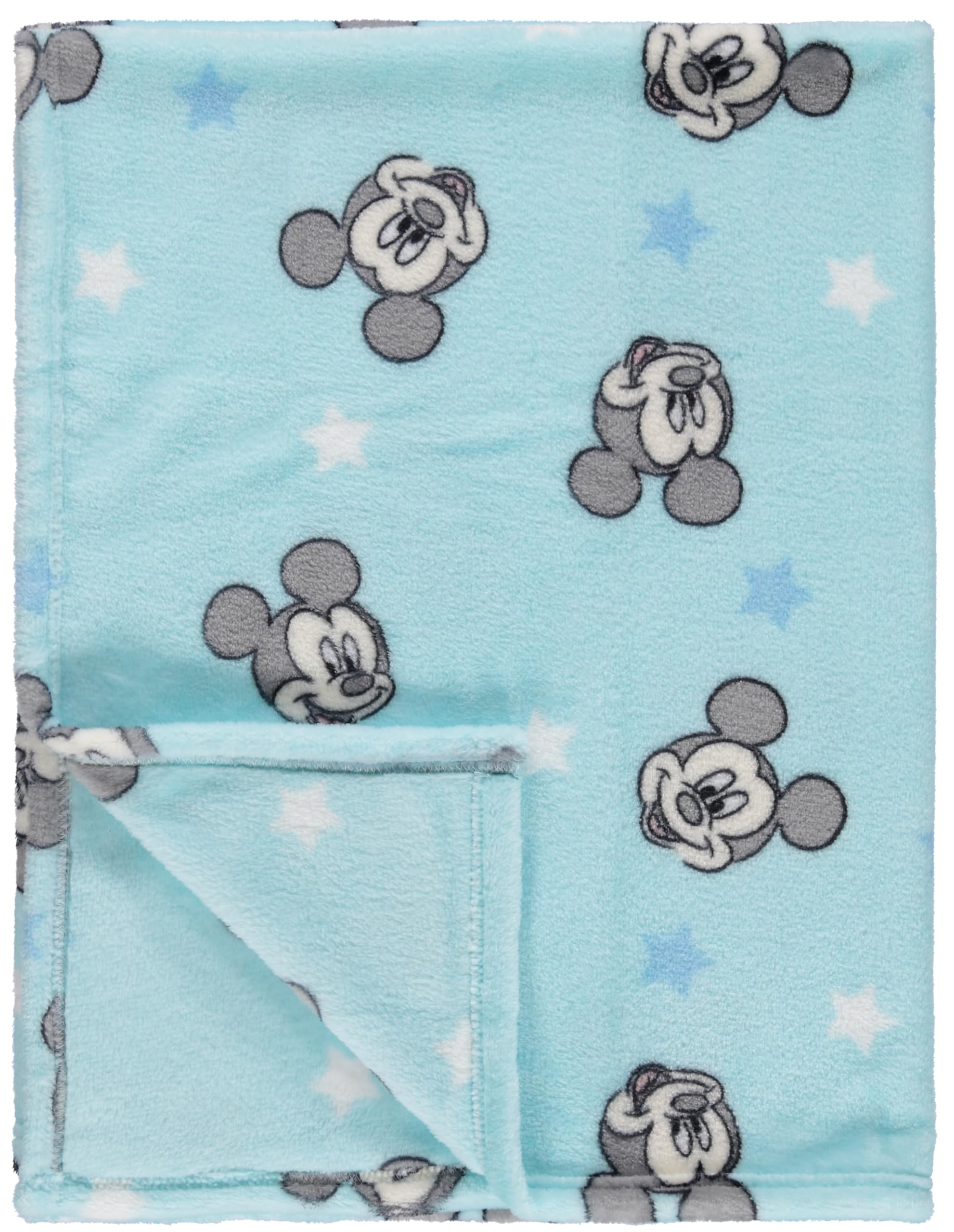 Disney Characters Flannel Fleece Baby Blanket - Soft & Cozy 30x40 Inches, Featuring Mickey Mouse, Minnie Mouse, Winnie The Pooh, and Dumbo