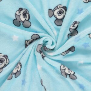 Disney Characters Flannel Fleece Baby Blanket - Soft & Cozy 30x40 Inches, Featuring Mickey Mouse, Minnie Mouse, Winnie The Pooh, and Dumbo