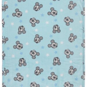 Disney Characters Flannel Fleece Baby Blanket - Soft & Cozy 30x40 Inches, Featuring Mickey Mouse, Minnie Mouse, Winnie The Pooh, and Dumbo