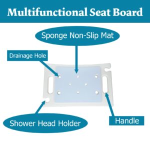 Bumjazz Shower Chair - Shower Stool - Heavy Duty Shower Chair for Inside Shower - Tool-Free Assembly - Shower Bench & Seat