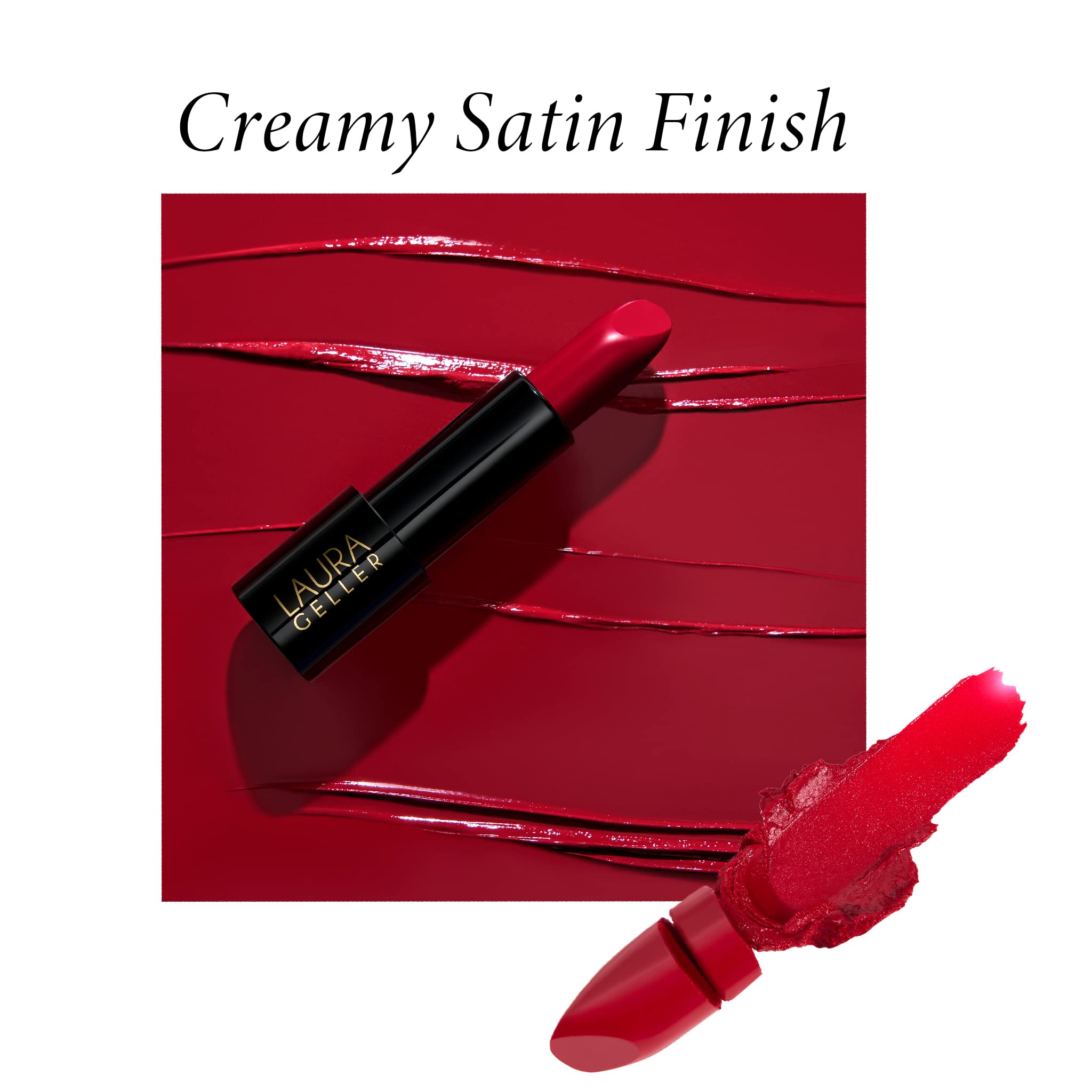 LAURA GELLER NEW YORK Modern Classic Duo - Red Radiance Lipstick + Ritzy Red Lip Liner - Ultra-Rich Color - Luxurious and Lightweight - Cream Finish