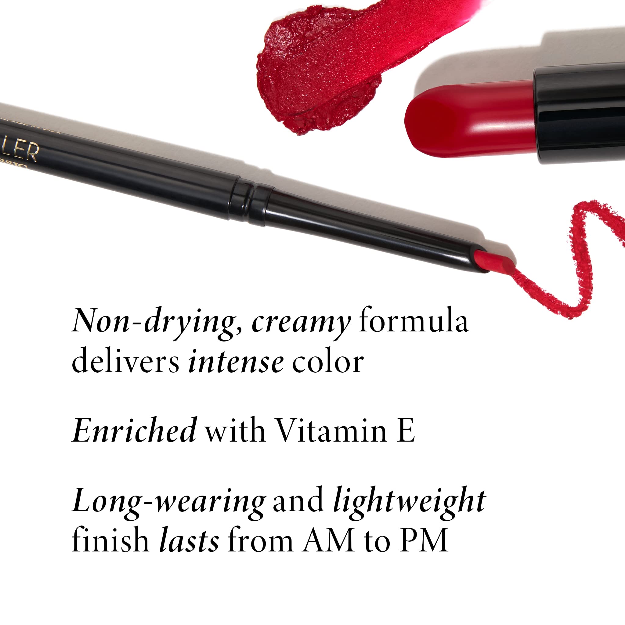 LAURA GELLER NEW YORK Modern Classic Duo - Red Radiance Lipstick + Ritzy Red Lip Liner - Ultra-Rich Color - Luxurious and Lightweight - Cream Finish