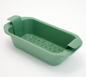 carla hall sweet heritage breadwinner loaf pan w/lift out tray (sage)