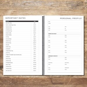 2024-2025 Monthly Planner, 7"x10", 100lb Cover, Spiral Bound, 2 Year Calendar Great For Home, Office & School Scheduling