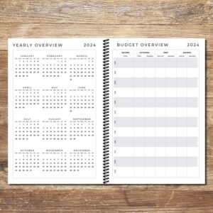 2024-2025 Monthly Planner, 7"x10", 100lb Cover, Spiral Bound, 2 Year Calendar Great For Home, Office & School Scheduling