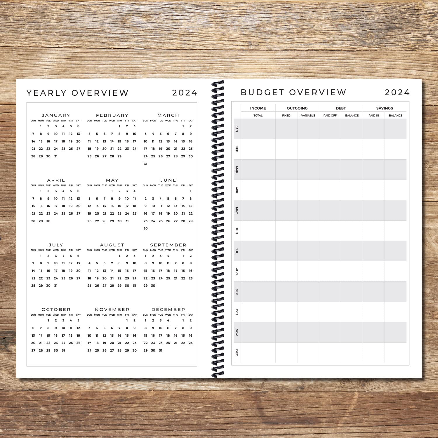 2024-2025 Monthly Planner, 7"x10", 100lb Cover, Spiral Bound, 2 Year Calendar Great For Home, Office & School Scheduling