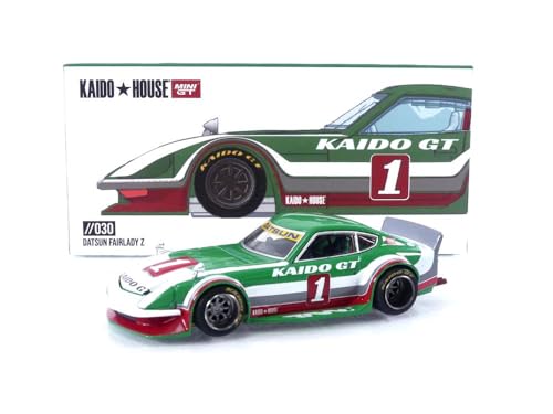 MINI GT Datsun KAIDO Fairlady Z Kaido GT V2#1 Green with White (Designed by Jun Imai) Kaido House Special 1/64 Diecast Model Car KHMG030