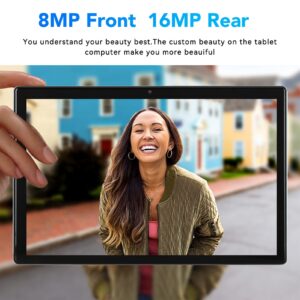 2 in 1 Tablet, 10.1 Inch Android 12 Tablet with Keyboard, 8GB RAM 256GB ROM, Octa Core Processor, FHD Touchscreen 8+16MP Dual Camera, WiFi, BT 5.0, 4G Network, 7000mAh Battery (US Plug)