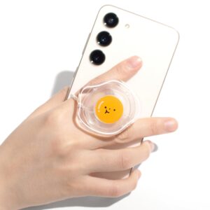 DALSTONE Cute Acrylic Animals Collapsible Expandable Multi Functional Mobile Phone Grip Stand Holder for Smartphone Tablet Cell Phone Accessory (Fried Egg)