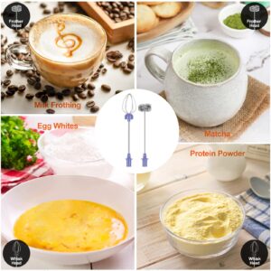 FoodVille MF02 Rechargeable Milk Frother Handheld Foam Maker with Stainless Whisk for Cappuccino, Latte, Bulletproof Coffee, Keto Diet, Protein Powder, Matcha (Ultra Violet)