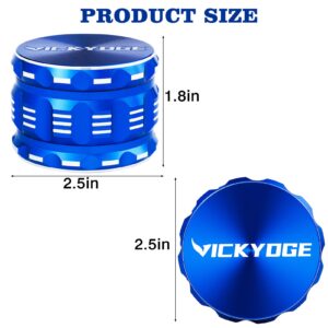 VICKDGE Large Spice Grinder(2.5”, Blue)