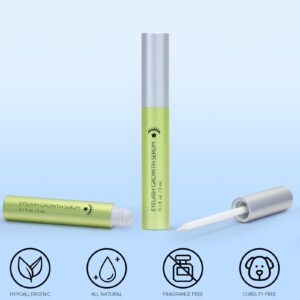 Lash Serum - Eyelash Growth Serum for Natural Fuller & Longer Looking Lashes & Brows Rapid Enhancing Grow Eyelashes, No Cruelty Vegan