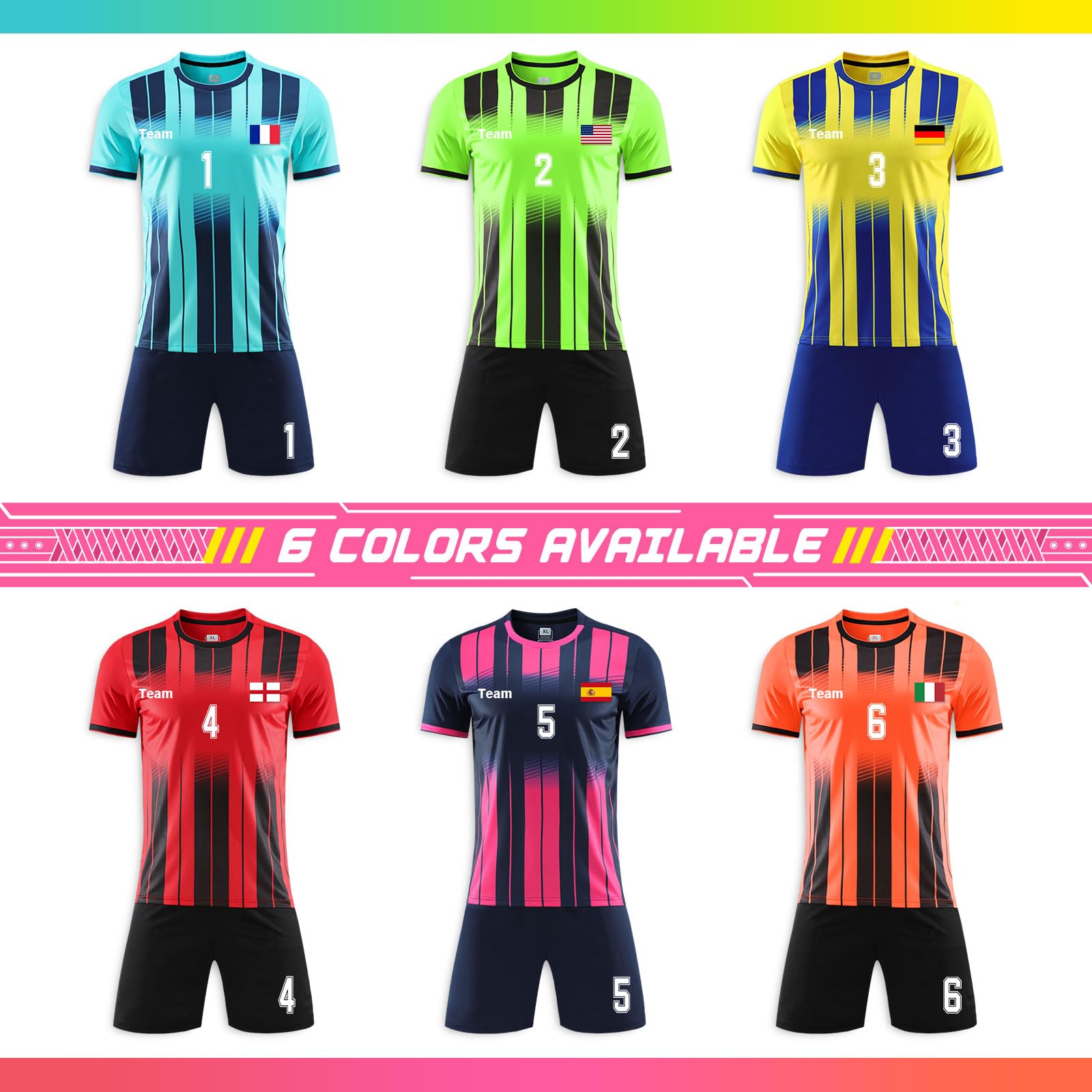 ORYG Custom Soccer Jerseys Men Kids Personalized Soccer Shirts Shorts Boys Soccer Team Uniforms Youth Uniforme de Fútbol Red