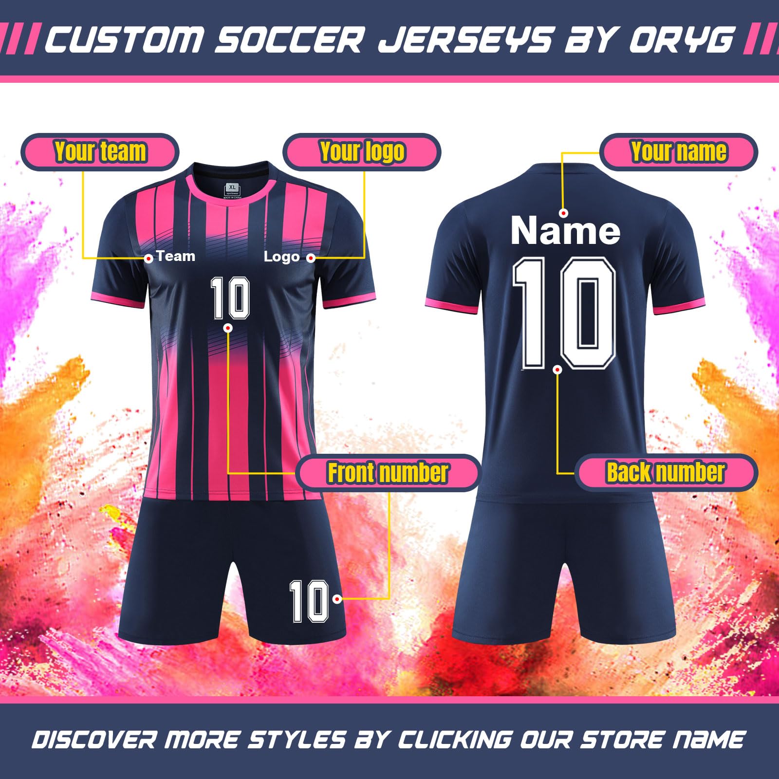 ORYG Custom Soccer Jerseys Men Kids Personalized Soccer Shirts Shorts Boys Soccer Team Uniforms Youth Uniforme de Fútbol Red