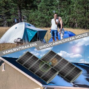 2024 Solar Charger for 40W, Dual USB Ports (5V/4.8A Max), IP68 Waterproof, Foldable Solar Panel with High Efficiency for Camping, Suitable for Powering Portable Wireless Chargers and Phone Power Banks