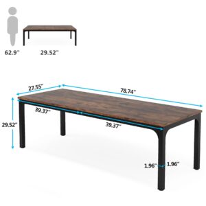 Tribesigns 6.5FT Conference Table, 78.7 Inche Rectangle Meeting Seminar Table, Large Business Tables for 6-8 People (Only Table)