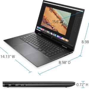 HP 2023 Newest Envy 2 in 1 x360 15.6" IPS FHD Touchscreen Laptop, AMD Ryzen 7 5825U(Beats Intel i7-1260P), 64GB DDR4 RAM, 2048GB SSD, Backlit Keyboard, Fingerprint, W/Stylus Pen, Win 11 Home, Black