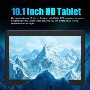 T10W 10.1 Inch PC Tablet for Android 12, 2.4G 5G WiFi Tablets, 4GB RAM 64GB ROM 128GB Expand, 2560x1600 IPS HD Touchscreen, 2MP+5MP Camera, 5800mAh, Bluetooth, FM, Dual SIM SmartPa (US Plug)