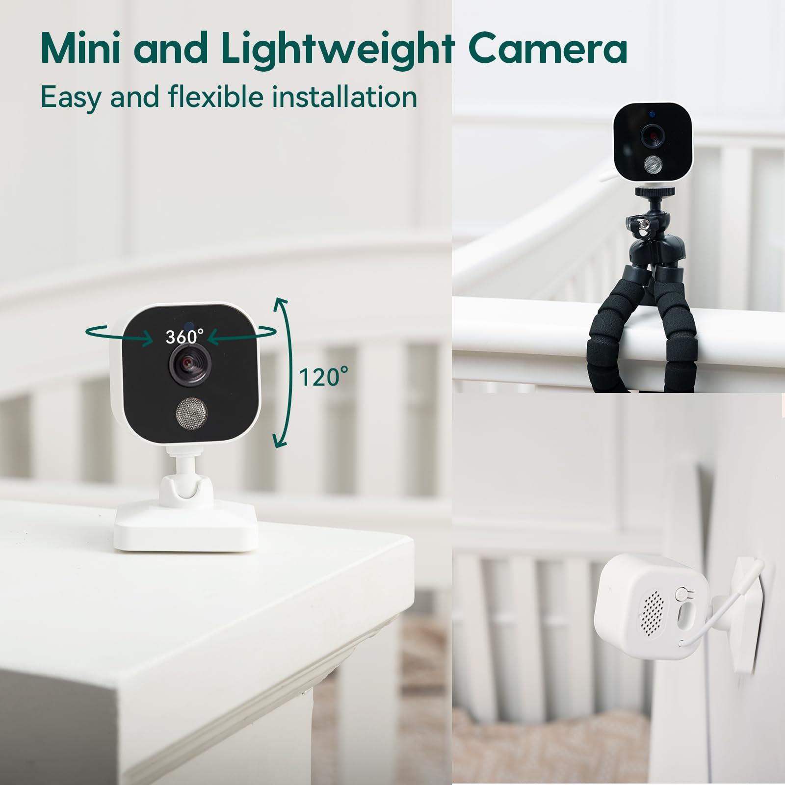 BABELIO Video Baby Monitor with Camera and Audio, 2-Way Talk, Long Range up to 1000ft, No WiFi Needed, Night Vision, Temperature Sensor, Wall Mountable & Portable for Travel - Baby Camera Monitor