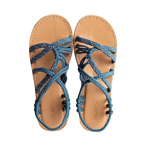 KAVU Alderbrooke Rope Women's Sandals - Vintage Blue-8