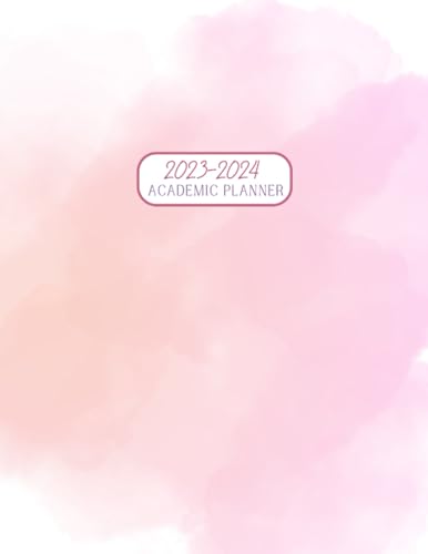 2023-2024 Academic Planner: (July 2023 - June 2024) 12 Months Dated Agenda Organizer, Daily Planning, Diary Notebook, Note Pages With Holidays, Watercolor Design