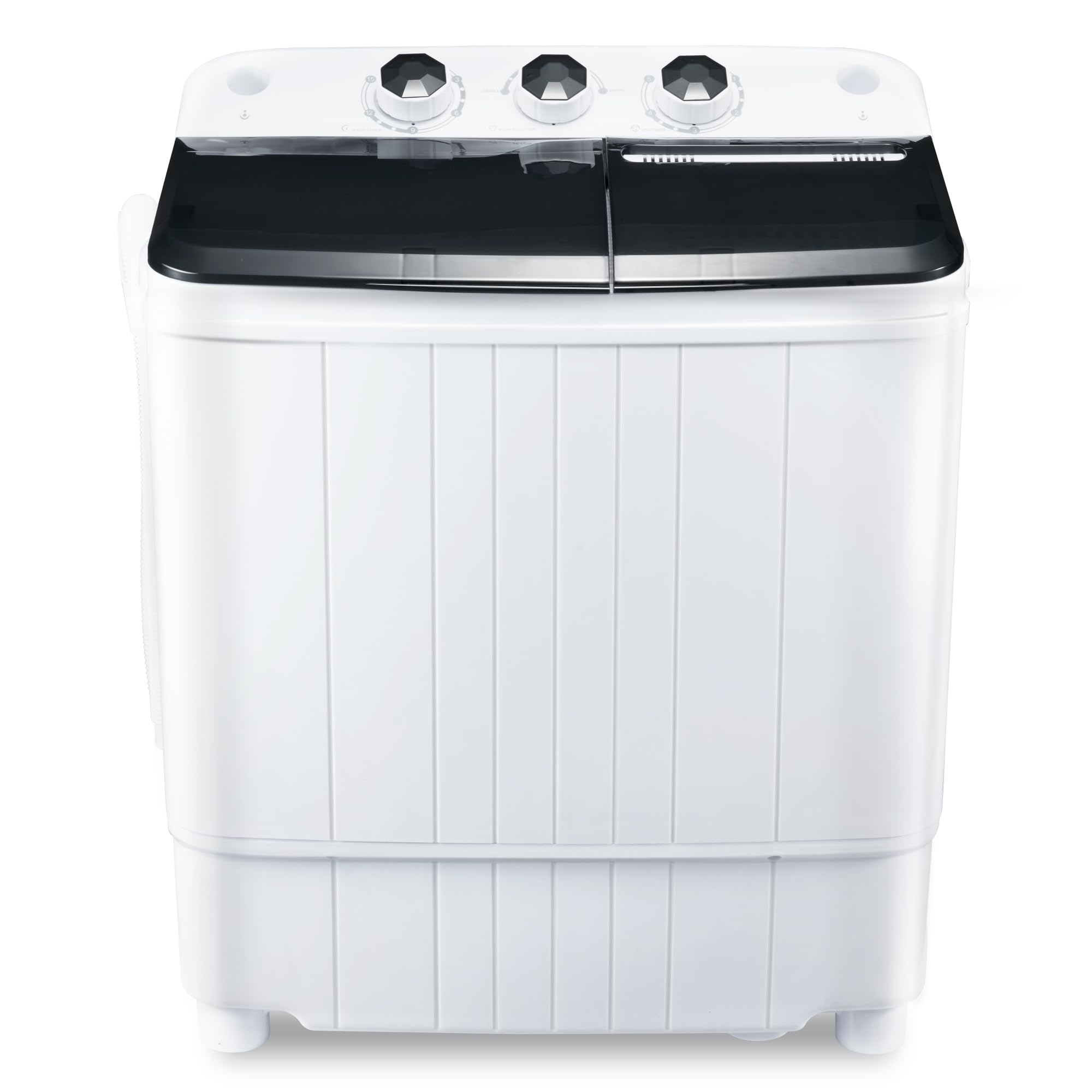 Portable washers 17.6lbs Compact Washing Machine and Spinner Twin Tub Washer and Dryers for Home Apartment Dorms,Black